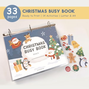 Christmas Busy Book Printable, Christmas Activity Book, Christmas ...