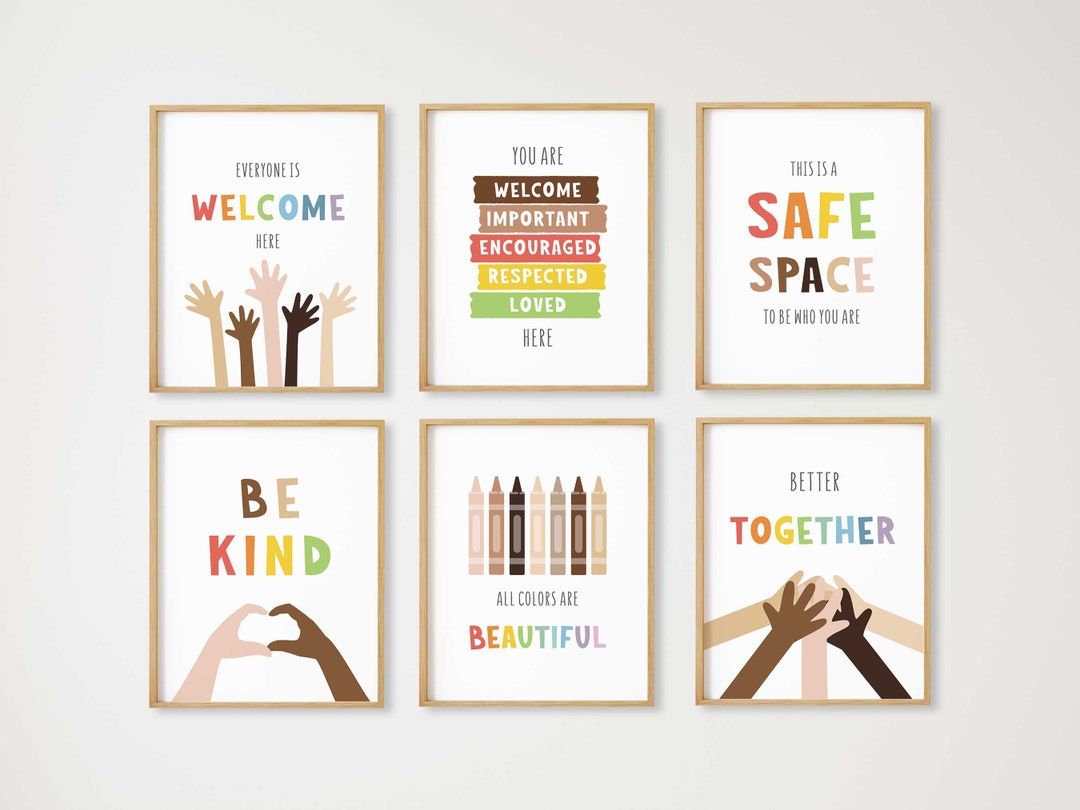 6 Inclusion Prints, Inclusive Classroom Decor, Inclusive Wall Art ...