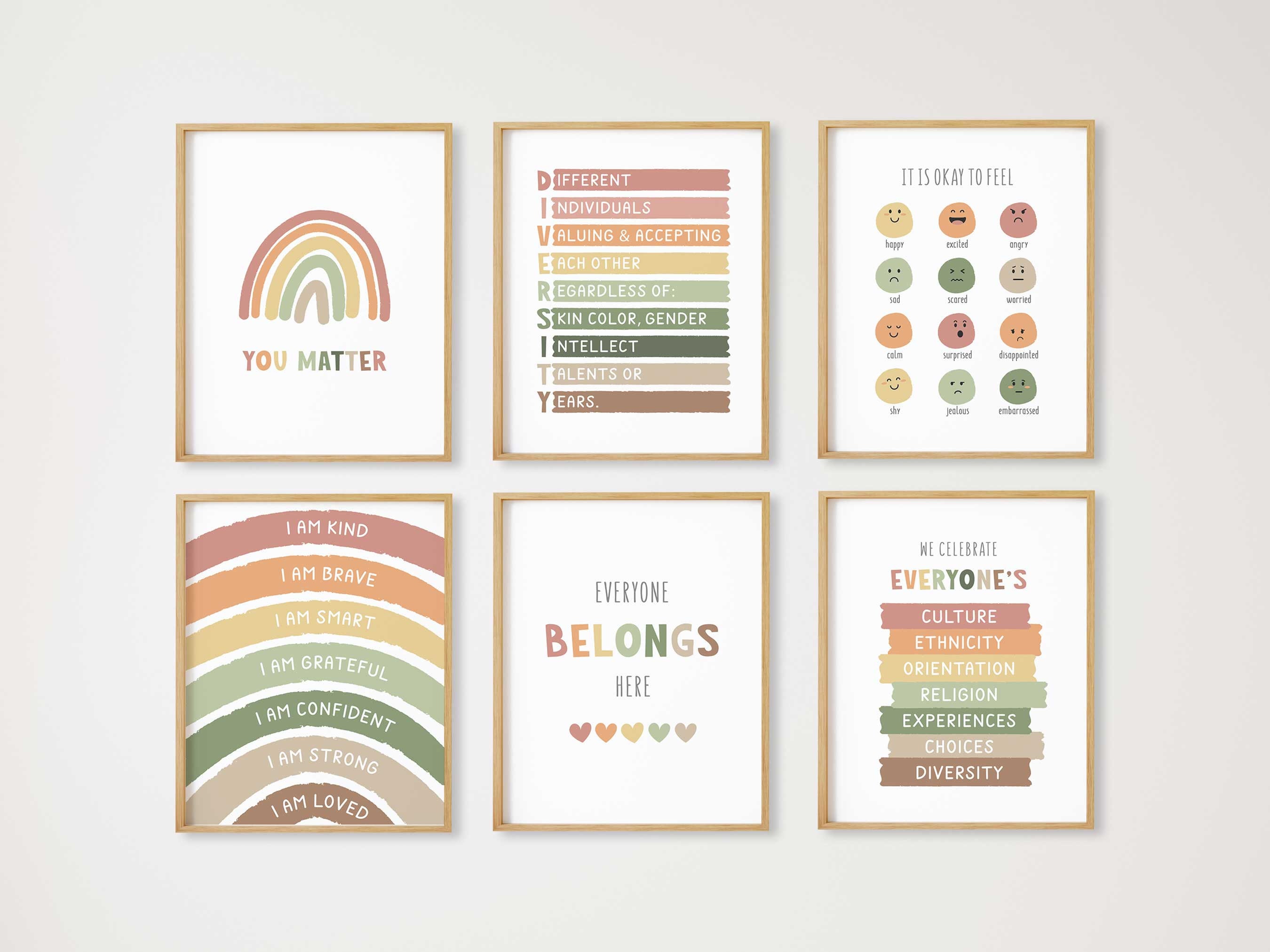 12 Inclusive Posters, Inclusion Prints Wall Art, Inclusive Classroom ...