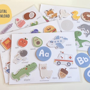 Alphabet Busy Book Printable, Toddler Learning Binder, Letter Matching ...