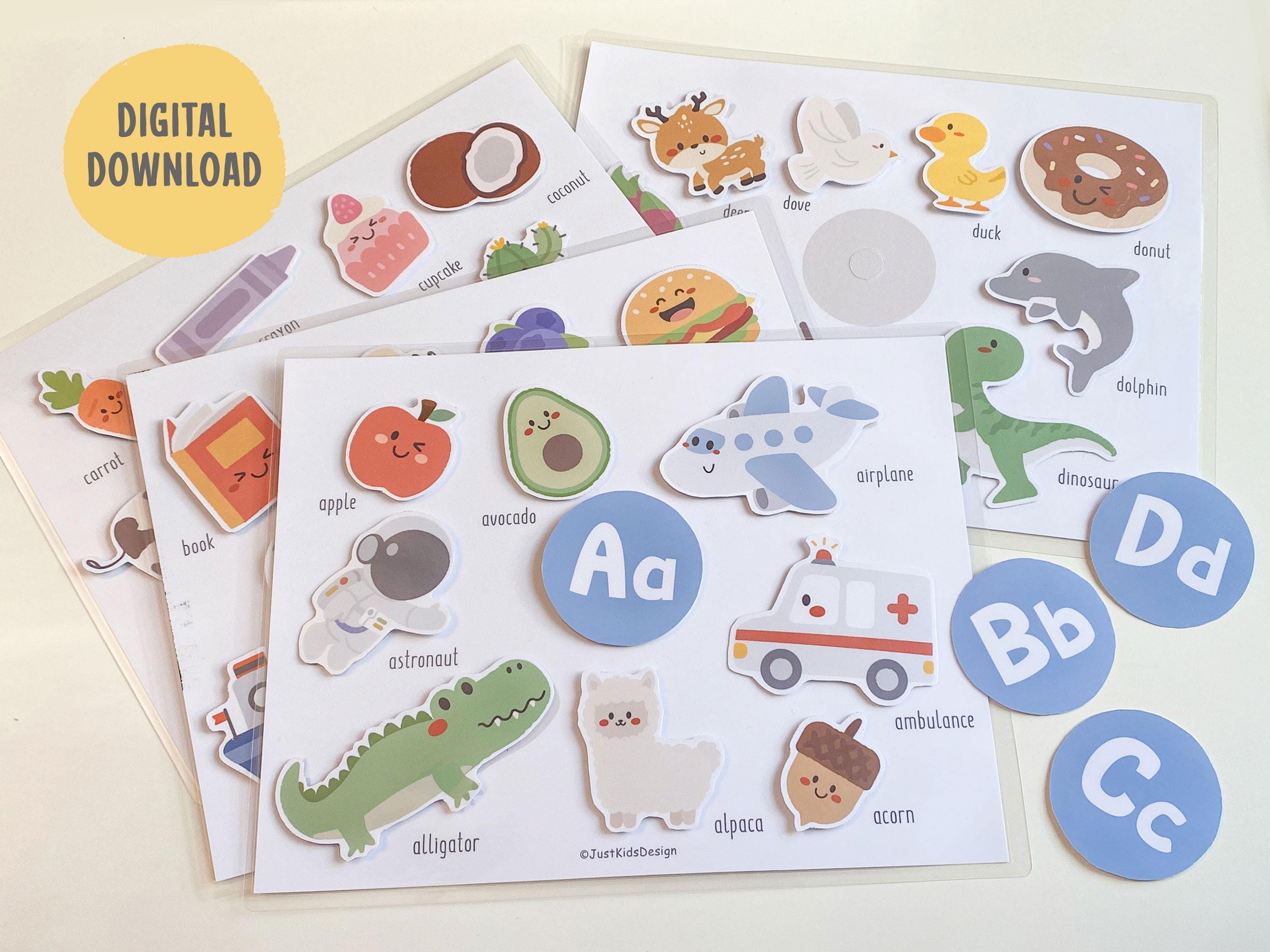 Alphabet Busy Book Printable, Toddler Learning Binder, Letter Matching ...