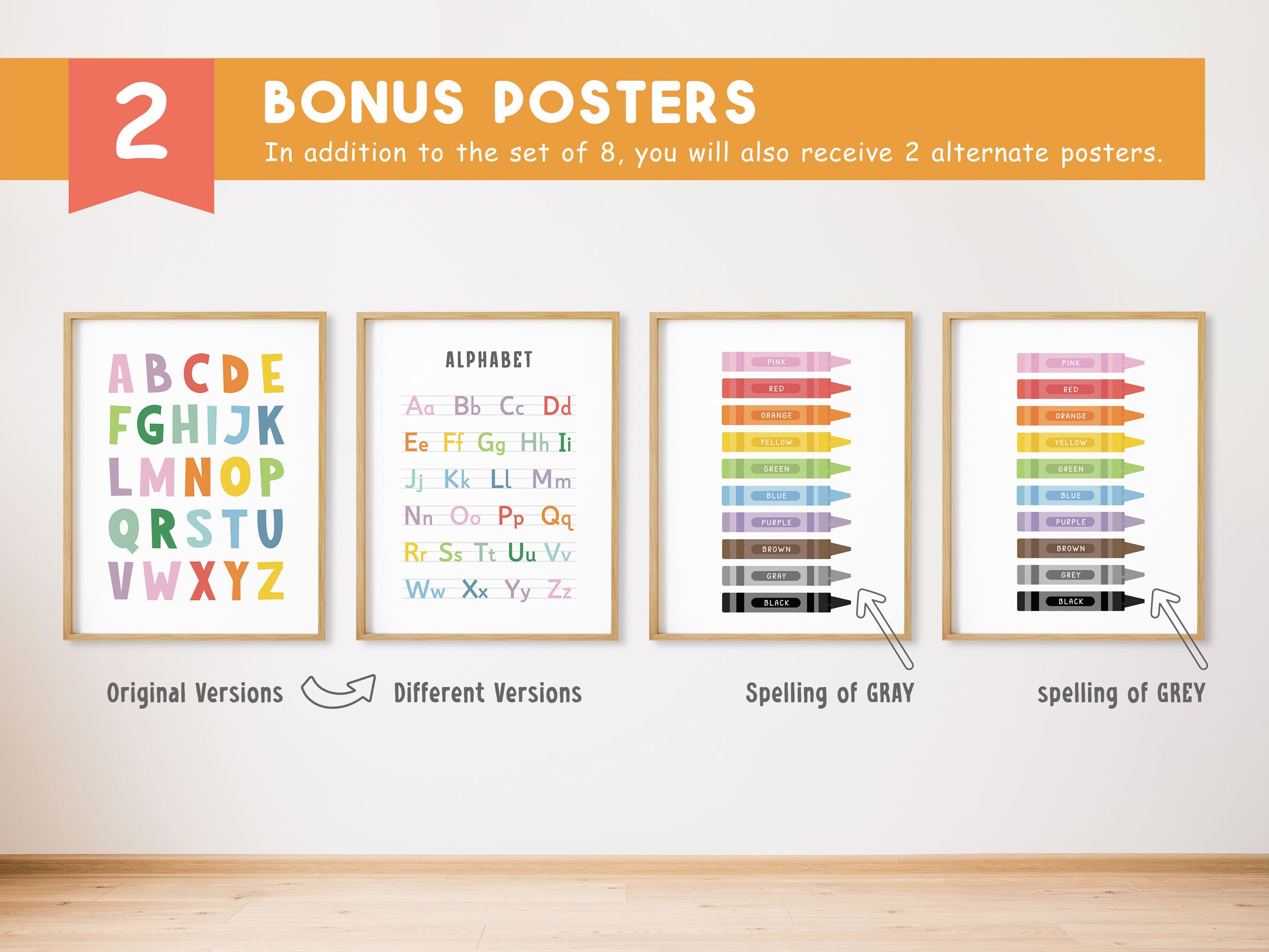 Set of 8 Educational Posters Montessori Classroom Decor - Etsy