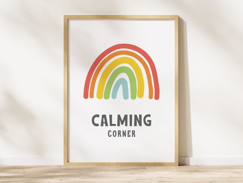 Set of 8 Calming Corner Posters Calm Down Printable Rainbow - Etsy Canada