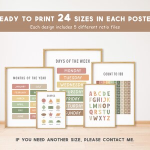 Set of 8 Educational Posters, Montessori Classroom Decor, Homeschool ...