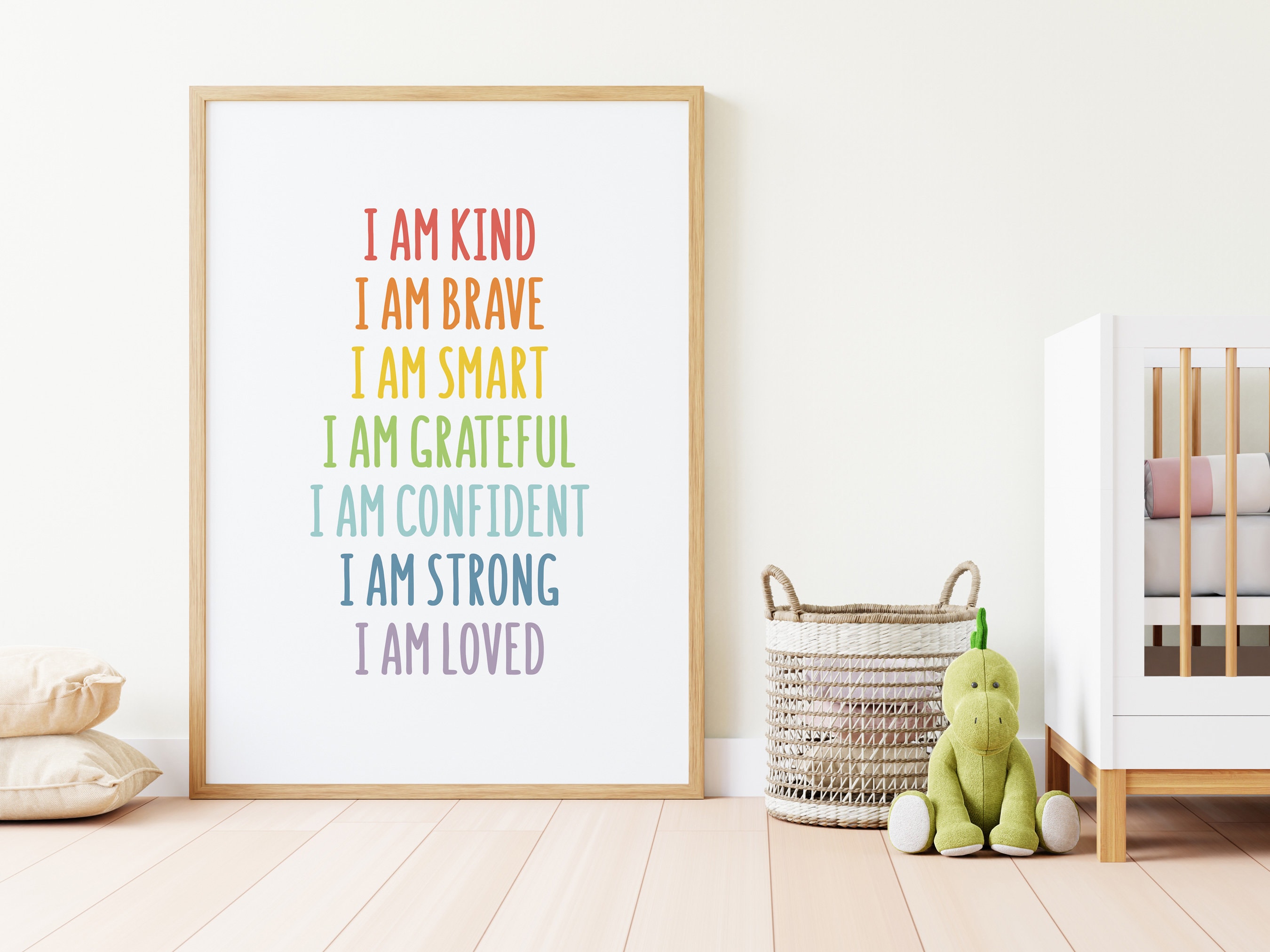 Affirmations for Kids, Classroom Posters, Homeschool Decor, Rainbow ...