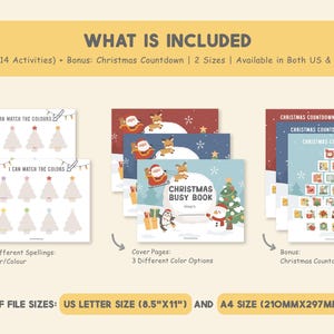 Christmas Busy Book Printable, Christmas Activity Book, Toddler ...