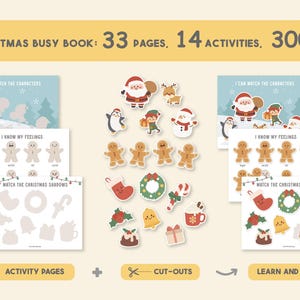 Christmas Busy Book Printable, Christmas Activity Book, Christmas ...