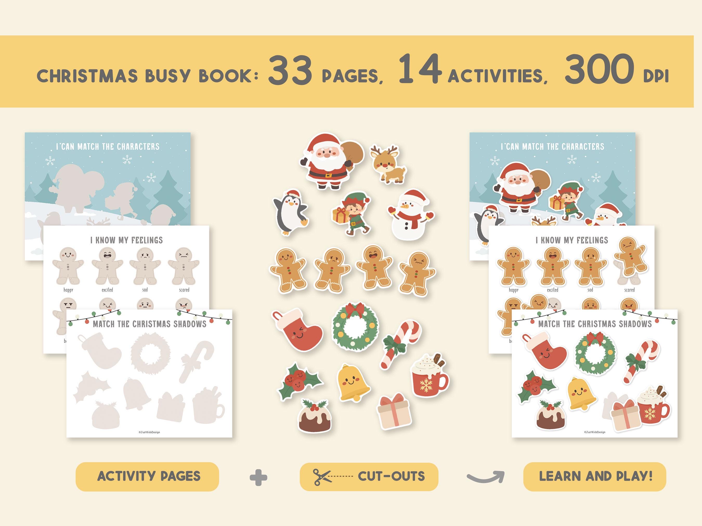 Christmas Busy Book Printable, Christmas Activity Book, Christmas ...