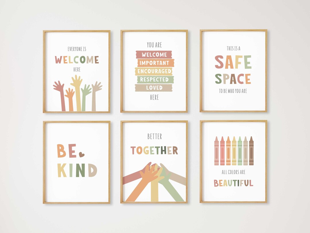 6 Inclusion Prints, Inclusive Wall Art, Inclusive Classroom Decor ...