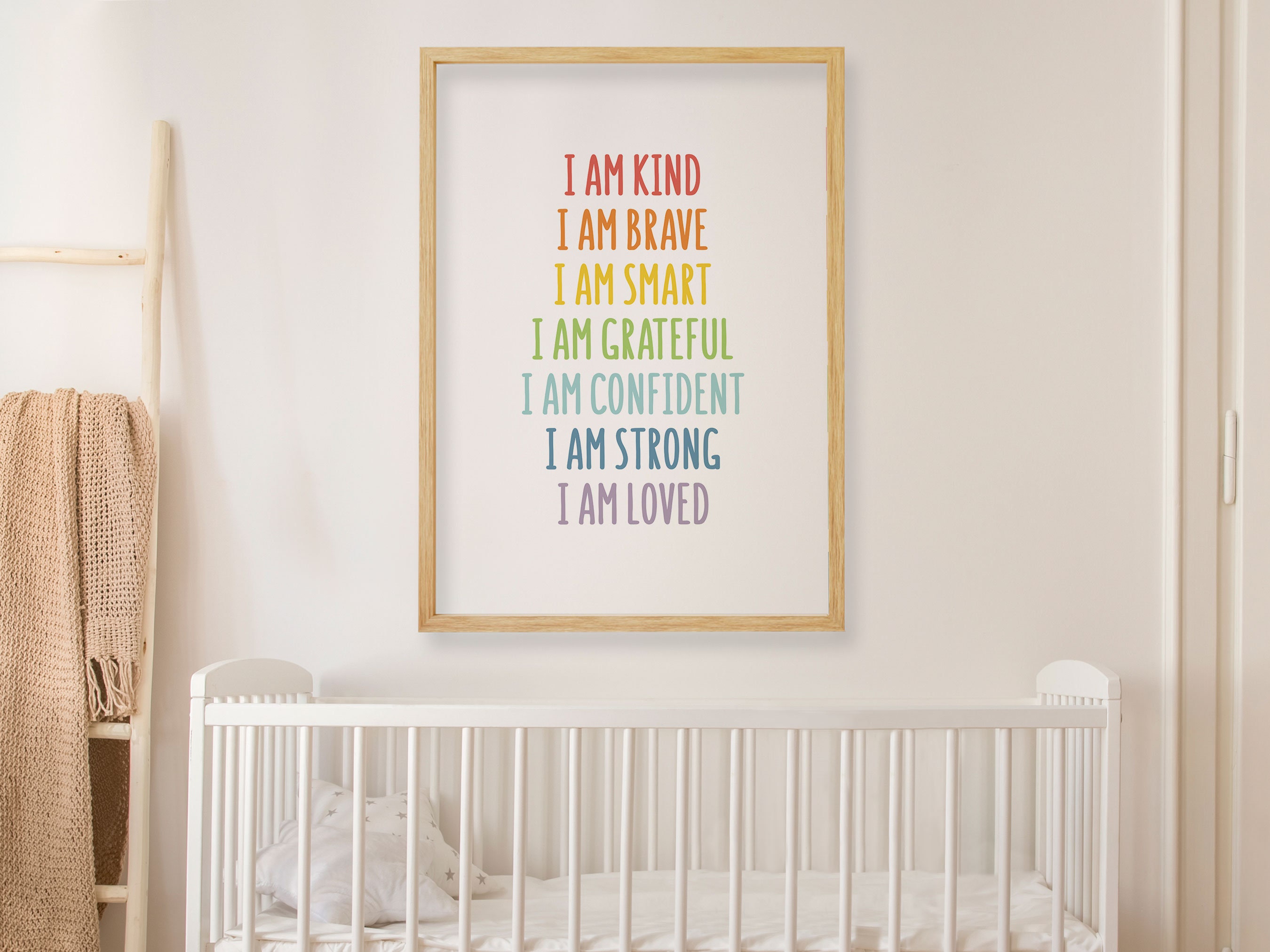 Affirmations for Kids, Classroom Posters, Homeschool Decor, Rainbow ...