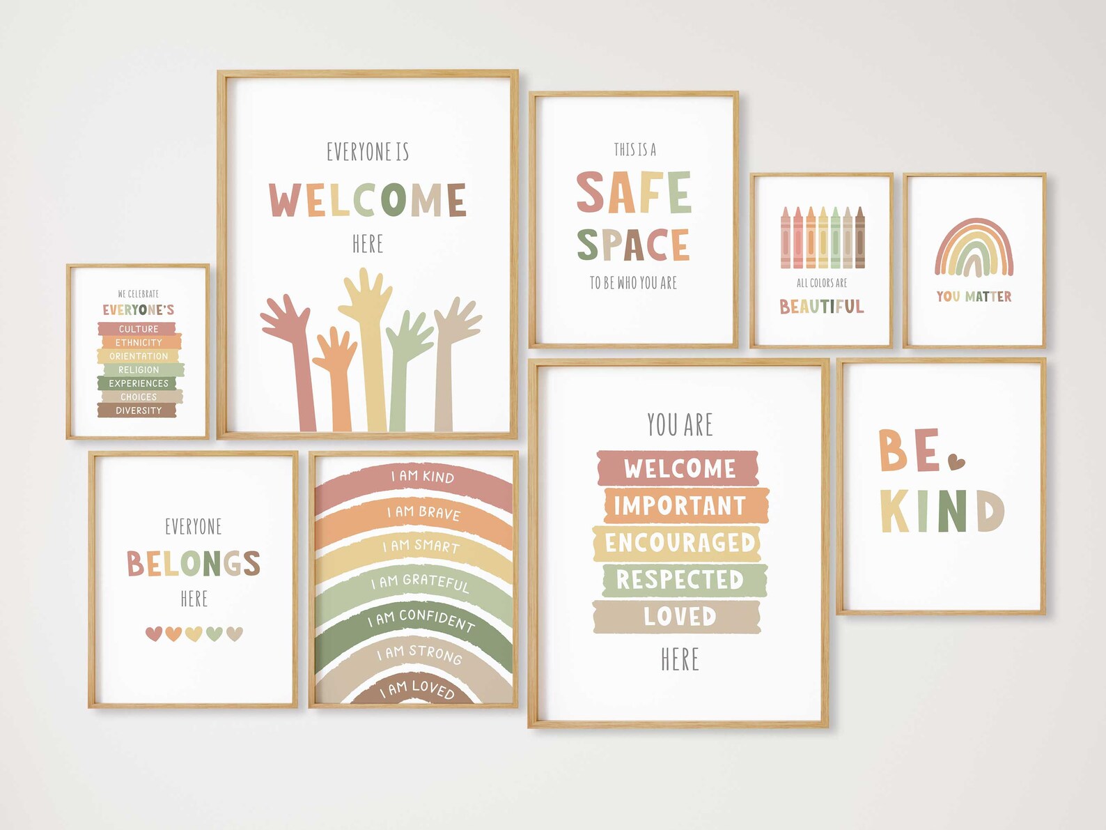 12 Inclusive Posters, Inclusion Prints Wall Art, Inclusive Classroom ...
