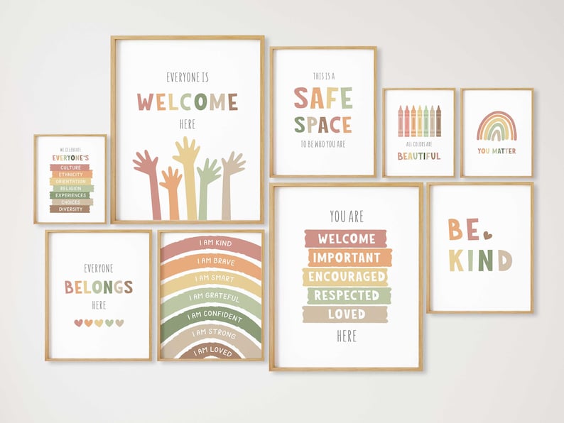12 Inclusive Posters, Inclusion Prints Wall Art, Inclusive Classroom ...