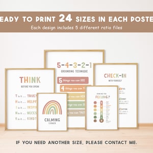Set of 30 Calming Corner Posters, Calm Down Printable, Classroom Decor ...