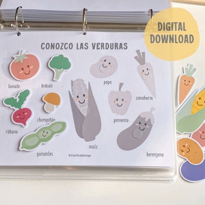 Spanish Toddler Learning Binder, Spanish Busy Book Printable, Preschool ...