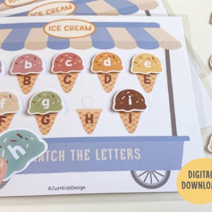 Alphabet Busy Book Printable, Toddler Learning Binder, Letter Matching ...