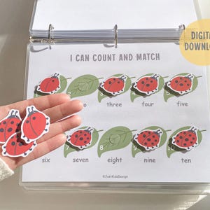 Spring Busy Book Printable, Spring Garden Activity Book, Toddler ...