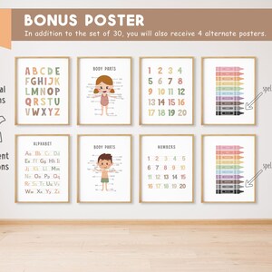 Set of 30 Educational Posters, Montessori Classroom Decor, Homeschool ...