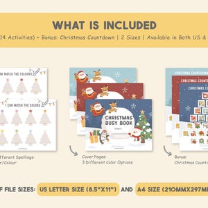Christmas Busy Book Printable, Christmas Activity Book, Christmas ...