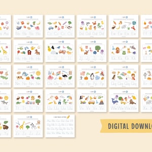 Alphabet Busy Book Printable, Toddler Learning Binder, Letter Matching ...