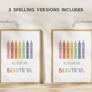 6 Inclusion Prints, Inclusive Wall Art, Inclusive Classroom Decor, Safe ...