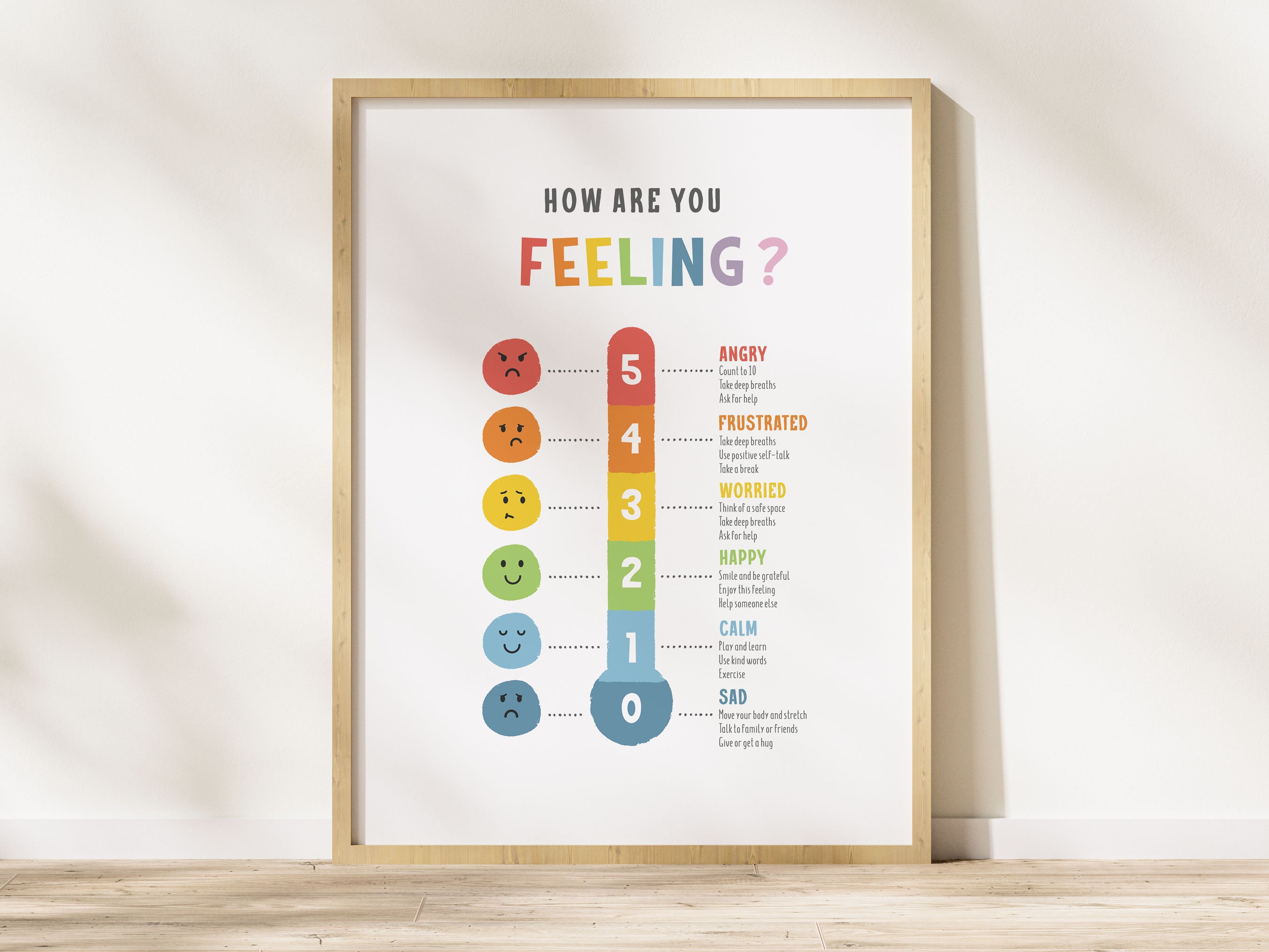 Set of 8 Calming Corner Posters Calm Down Printable Rainbow - Etsy Canada