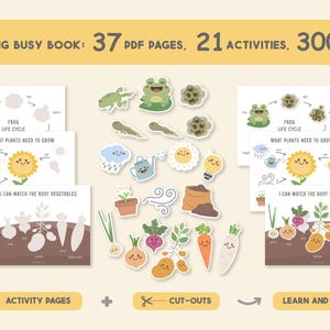 Spring Busy Book Printable, Spring Garden Activity Book, Toddler ...