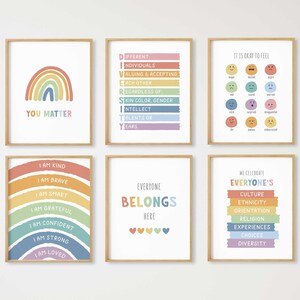 12 Inclusive Posters, Inclusive Classroom Decor, Inclusion Prints Wall ...