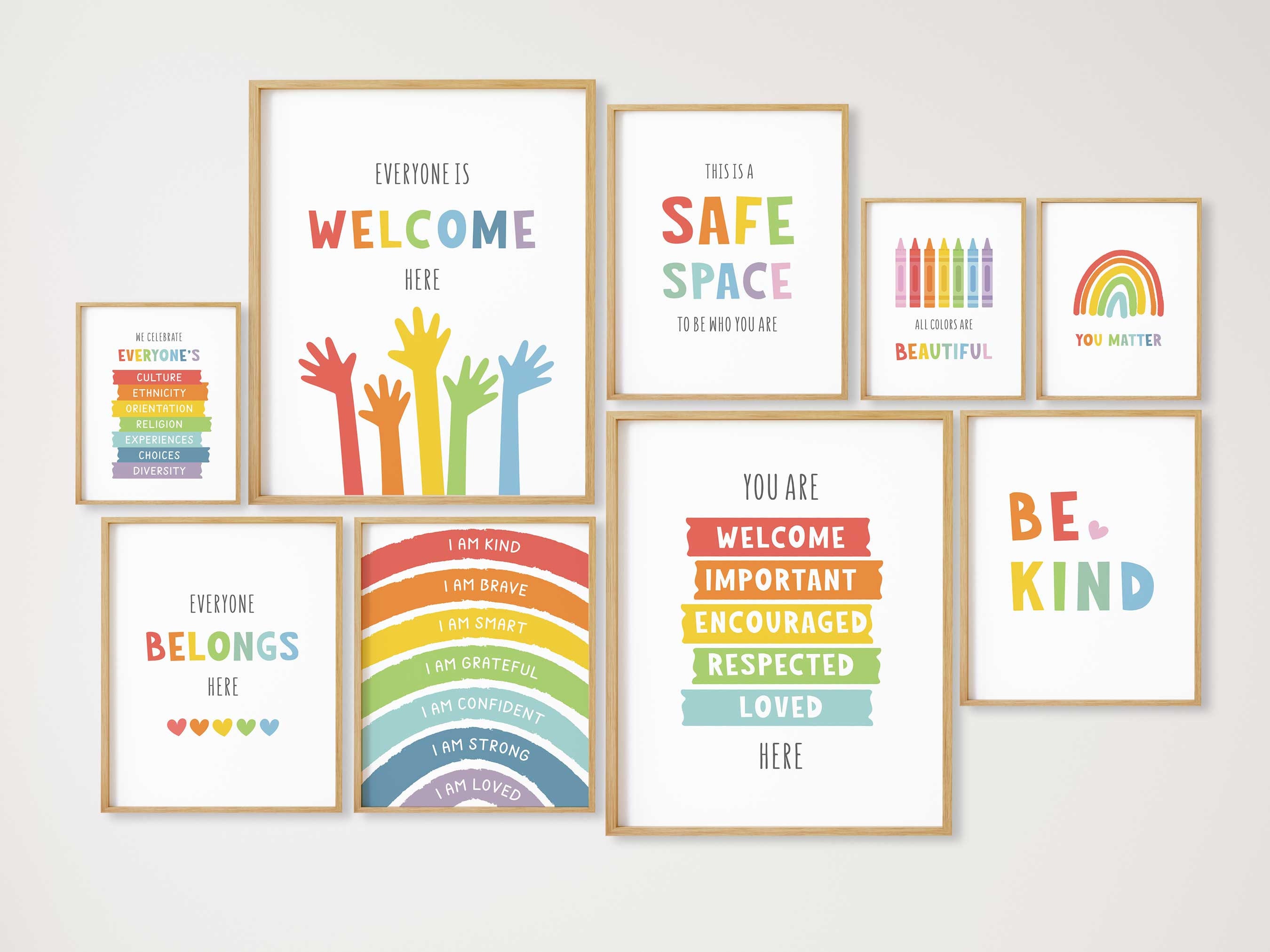 12 Inclusive Posters, Inclusion Prints Wall Art, Inclusive Classroom ...