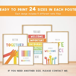 12 Inclusive Posters, Inclusion Prints Wall Art, Inclusive Classroom ...