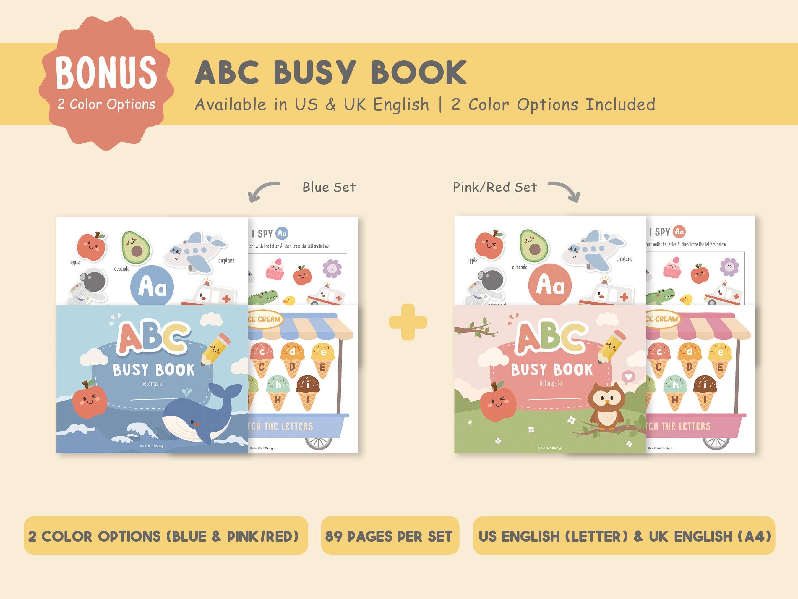 Alphabet Busy Book Printable, Toddler Learning Binder, Beginning Sounds ...