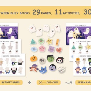 Halloween Busy Book Printable, Halloween Activity Book, Toddler ...