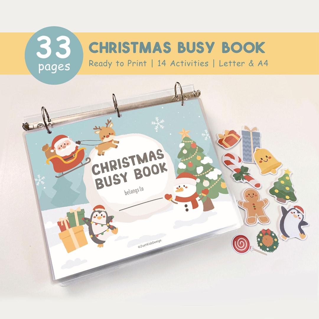 Christmas Busy Book Printable, Christmas Activity Book, Toddler ...