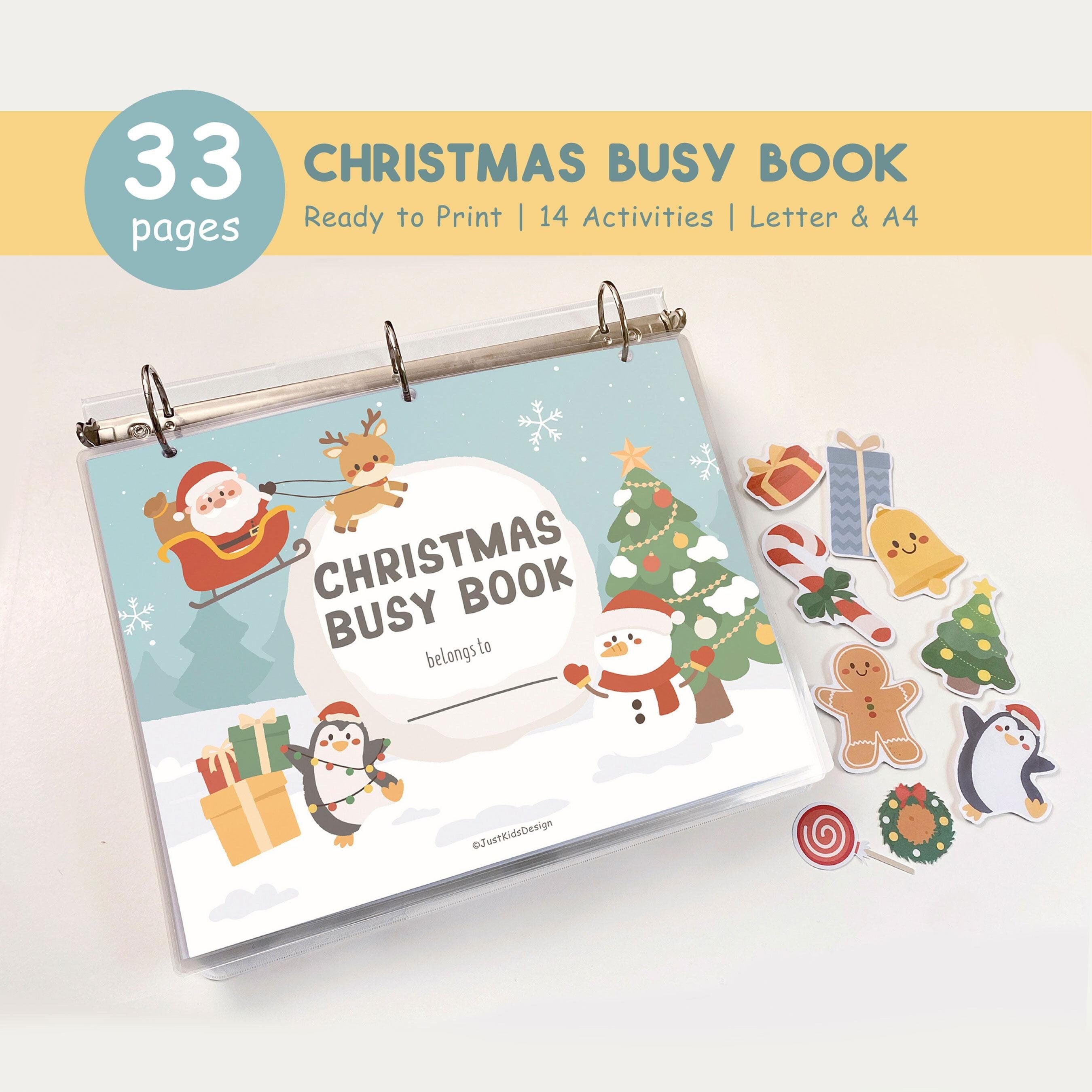 Christmas Busy Book Printable, Christmas Activity Book, Toddler ...