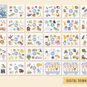 Alphabet Busy Book Printable, Toddler Learning Binder, Letter Matching ...