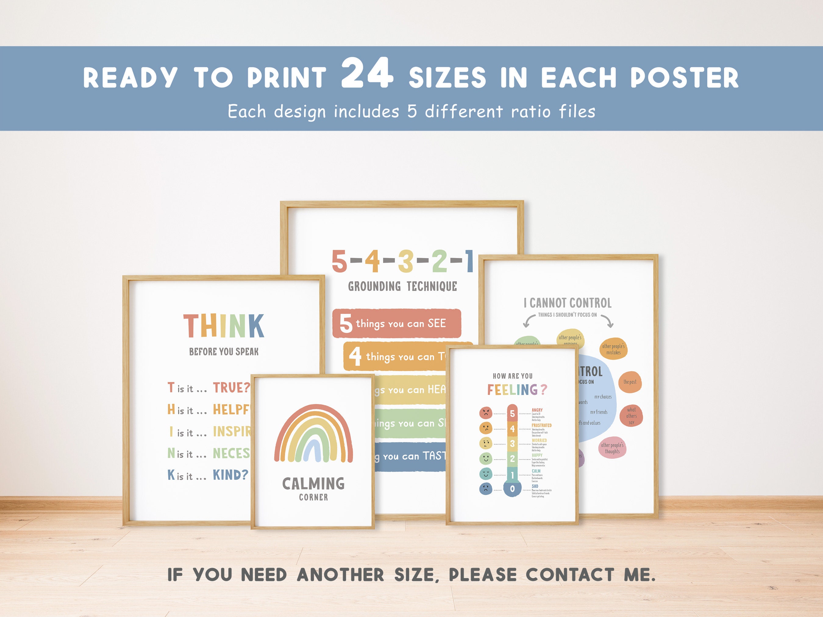 Set of 30 Calming Corner Posters Calm Down Printable - Etsy