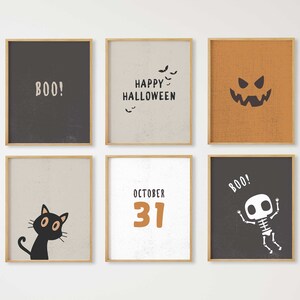 Halloween Prints, Set of 12, Halloween Posters, Cute Ghost Print ...