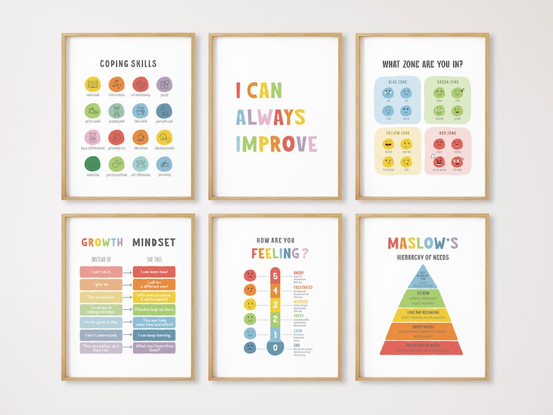 Set of 30 Calming Corner Posters, Calm Down Printable, Classroom Decor ...