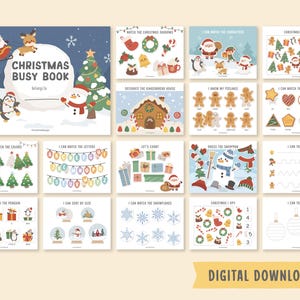 Christmas Busy Book Printable, Christmas Activity Book, Christmas ...