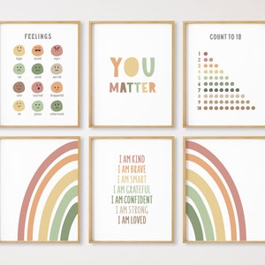 Set of 30 Educational Posters, Montessori Classroom Decor, Homeschool ...