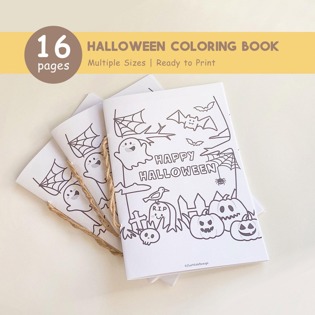 Halloween Coloring Book, Halloween Coloring Pages, Printable Halloween ...