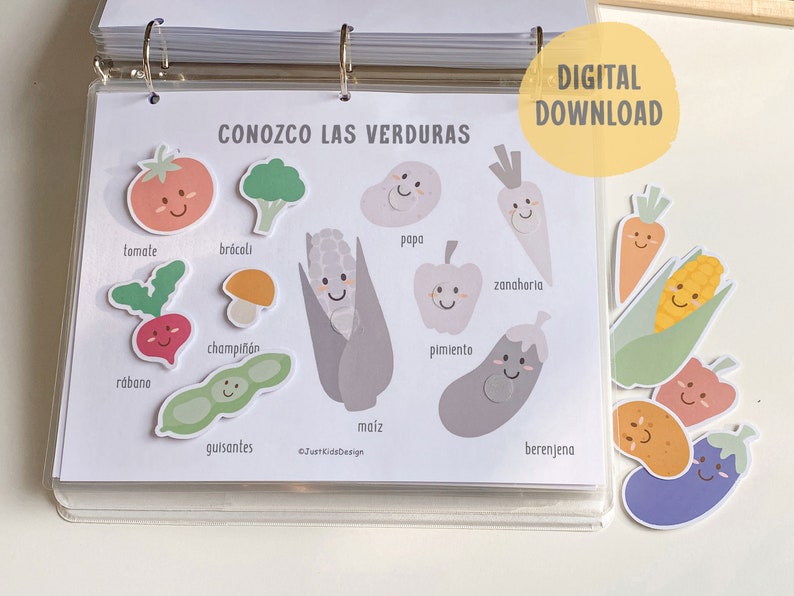 Spanish Busy Book Printable, Spanish Toddler Learning Binder, Preschool ...