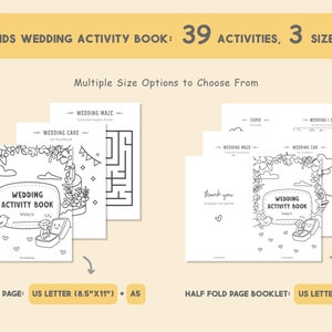 Kids Wedding Activity Book, Wedding Coloring Book, Wedding Favors, Kids ...