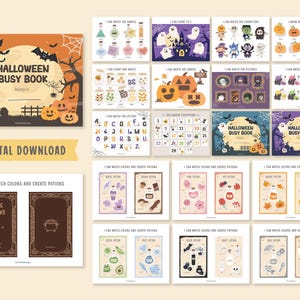 Halloween Busy Book Printable, Halloween Activity Book, Toddler ...