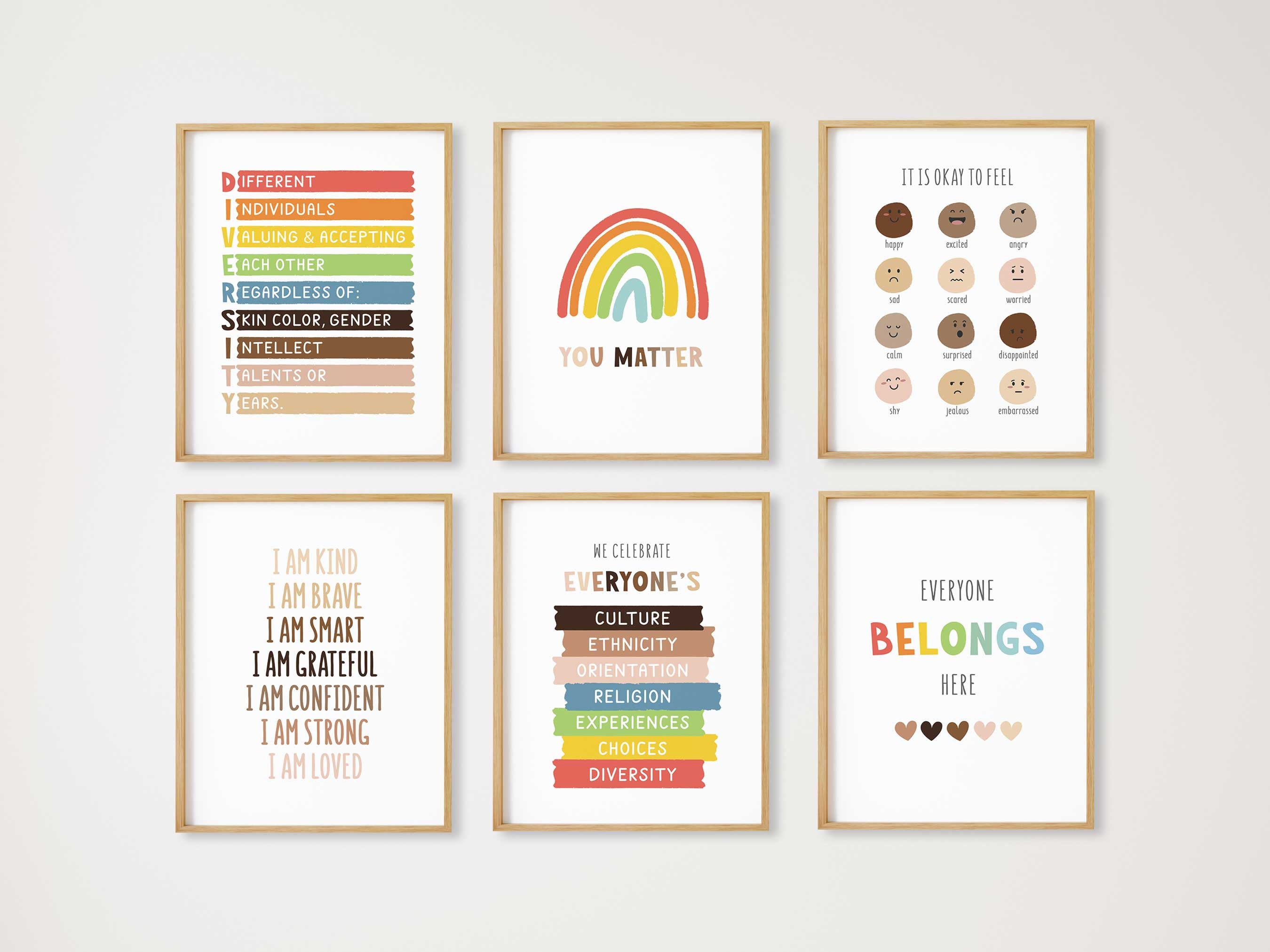 12 Inclusive Posters, Inclusive Classroom Decor, Inclusion Prints Wall ...
