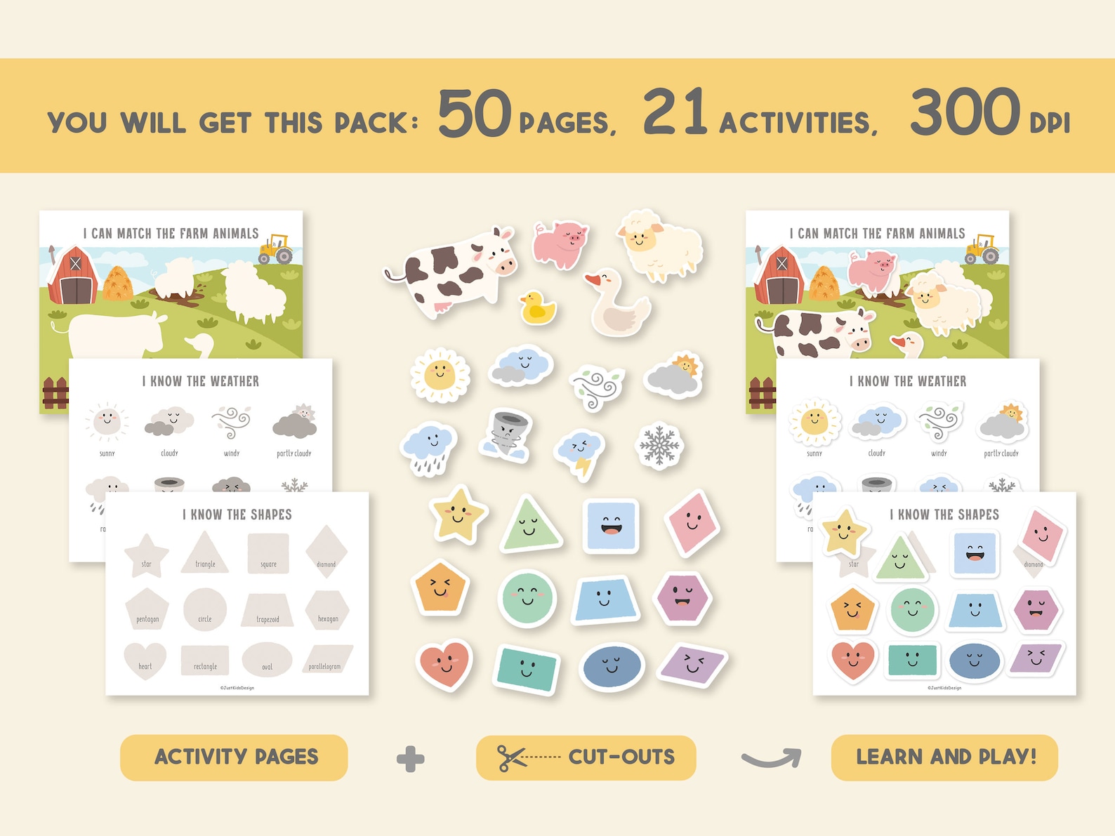 Toddler Learning Binder, Busy Book Printable, Kids Quiet Book ...