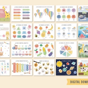 French Toddler Learning Binder, French Busy Book Printable, Preschool ...