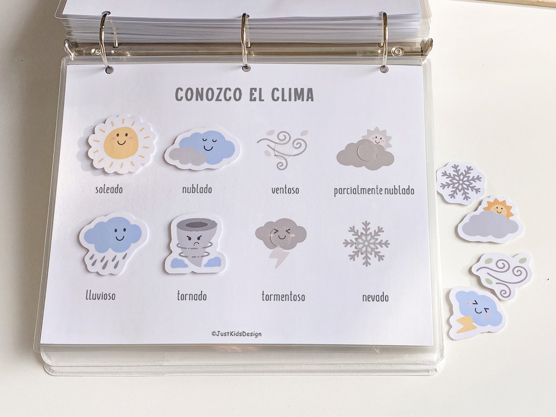 Spanish Toddler Learning Binder, Spanish Busy Book Printable, Preschool ...