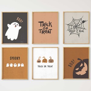 Halloween Prints, Set of 12, Halloween Posters, Cute Ghost Print ...