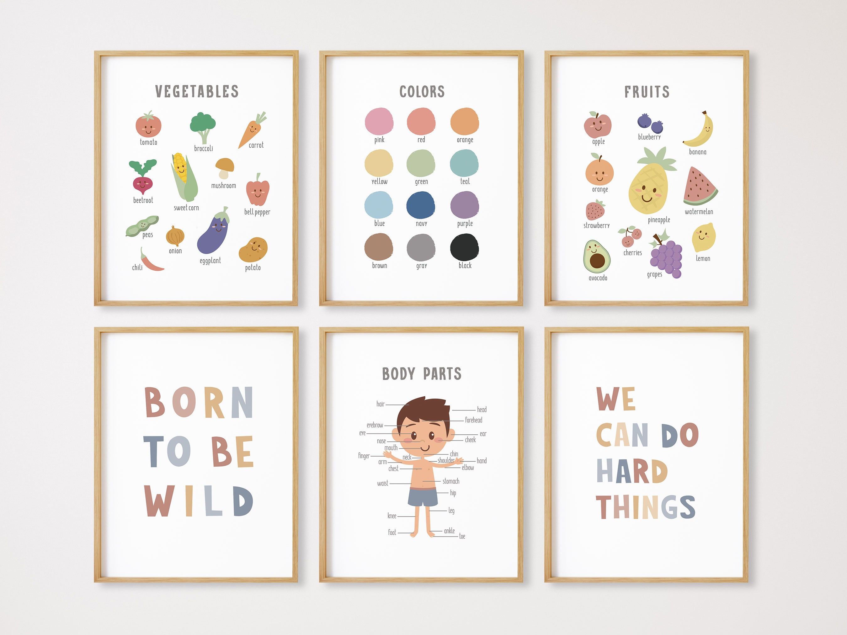 Set of 30 Educational Posters Homeschool Printable Neutral - Etsy