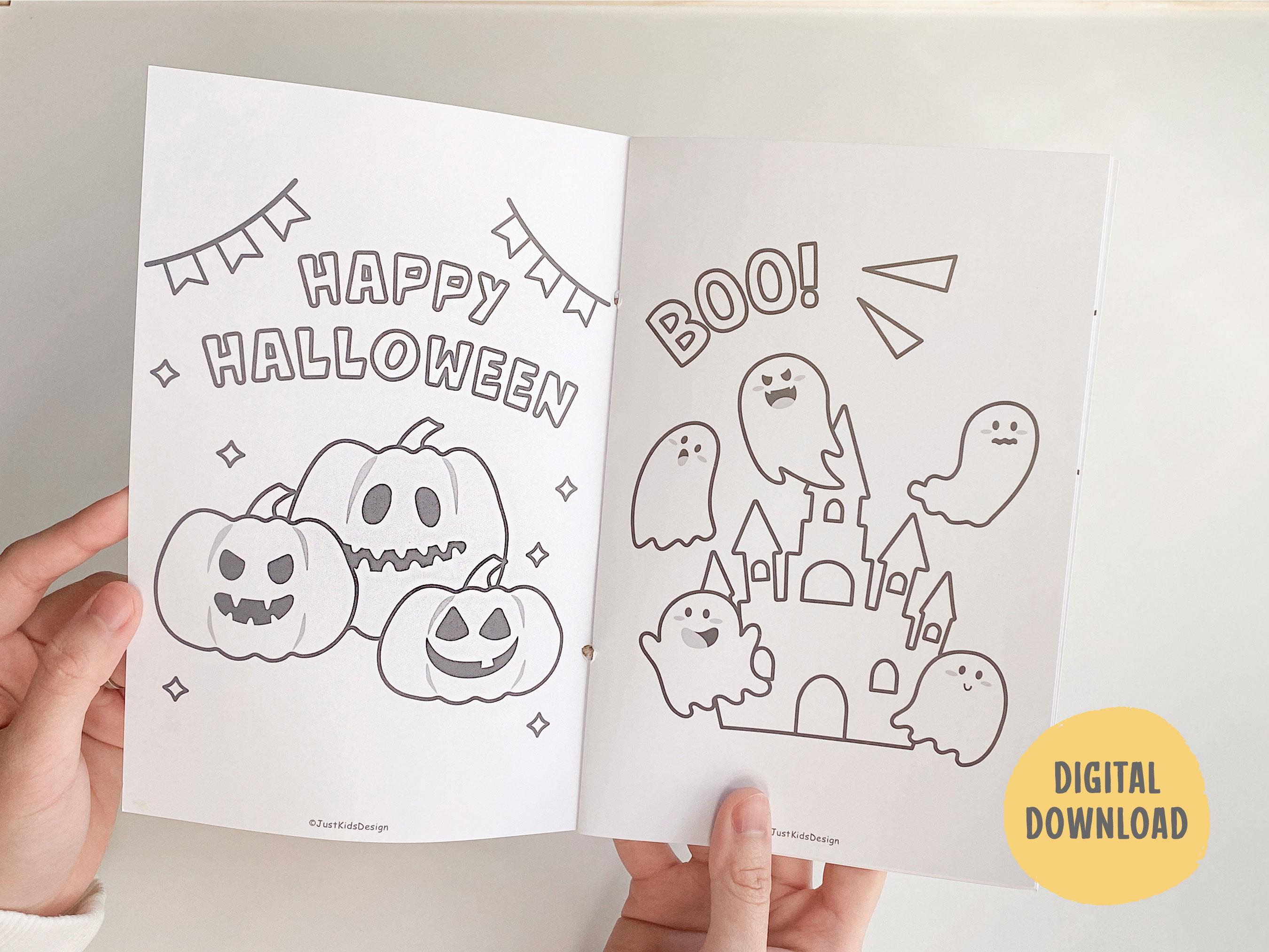 Halloween Coloring Book, Halloween Coloring Pages, Printable Halloween ...